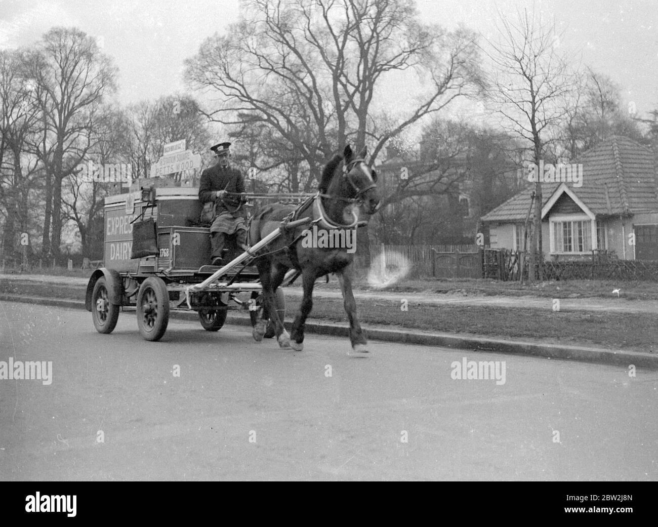 Express Dairy, Preumatic tyres. 1933 Stock Photo - Alamy