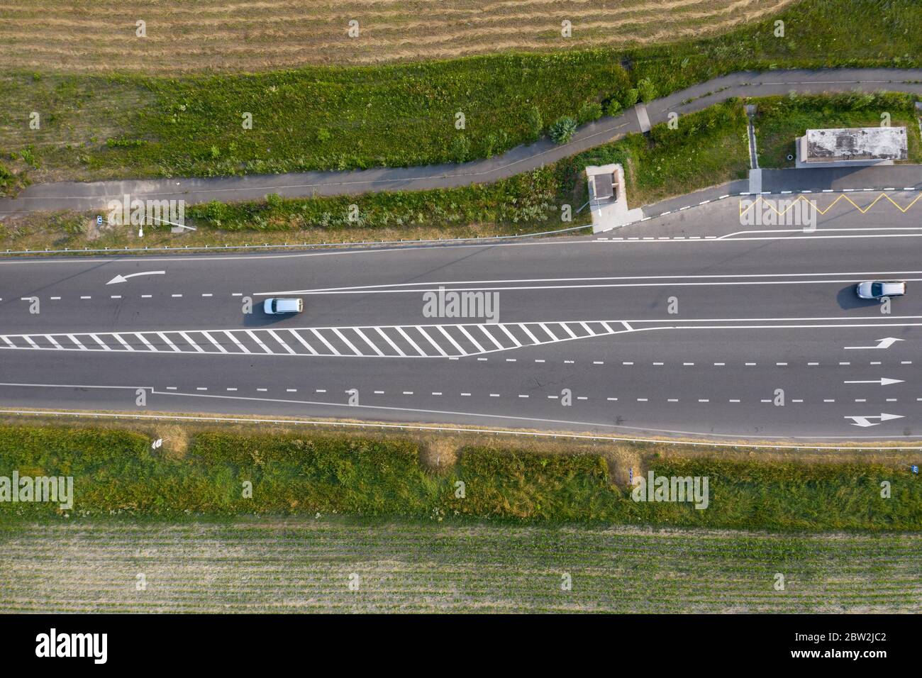 asphalt road, view from above Stock Photo - Alamy