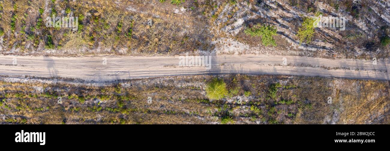 country road, view from above, aerial view Stock Photo - Alamy