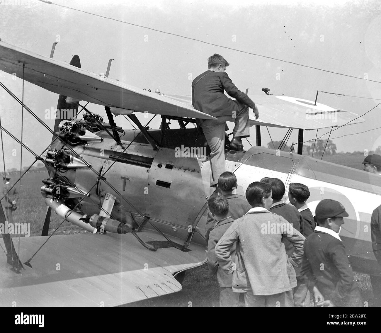 R.A.F. Boys on Empire Day. 1934 Stock Photo - Alamy