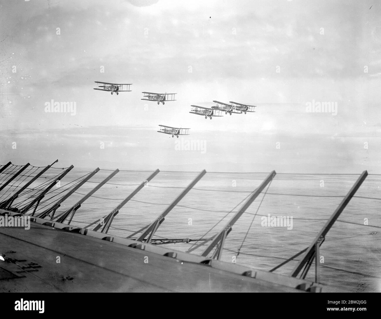 The Atlantic Fleet at Moray Firth. A Blackburn Dart flight do a fly by ...