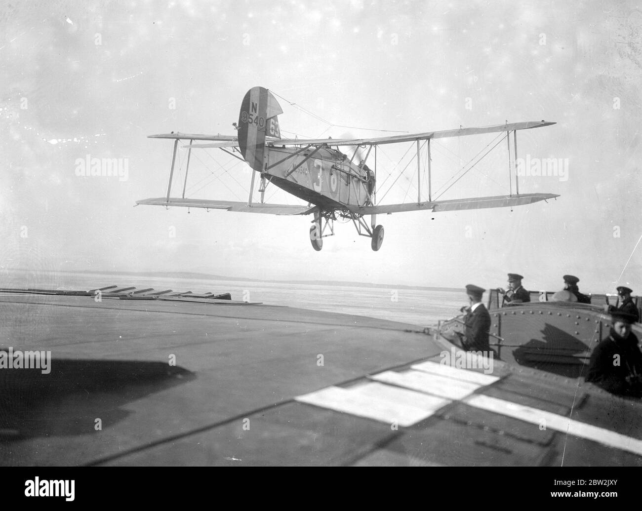 On the flying deck of H.M.Aircraft Carrier Furious. Flight of Blackburn ...