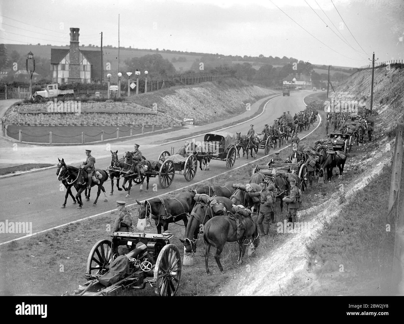 Royal Army Route March at Farningham, Kent. 1934 Stock Photo - Alamy