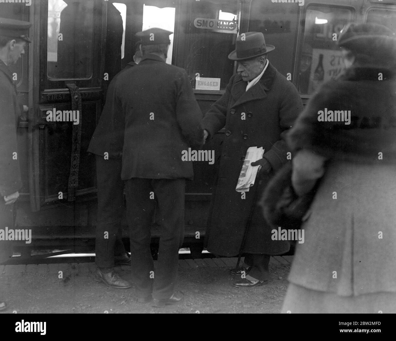 Lord Haig leaves for South Africa-tipping a porter at Malden Station. 5 ...