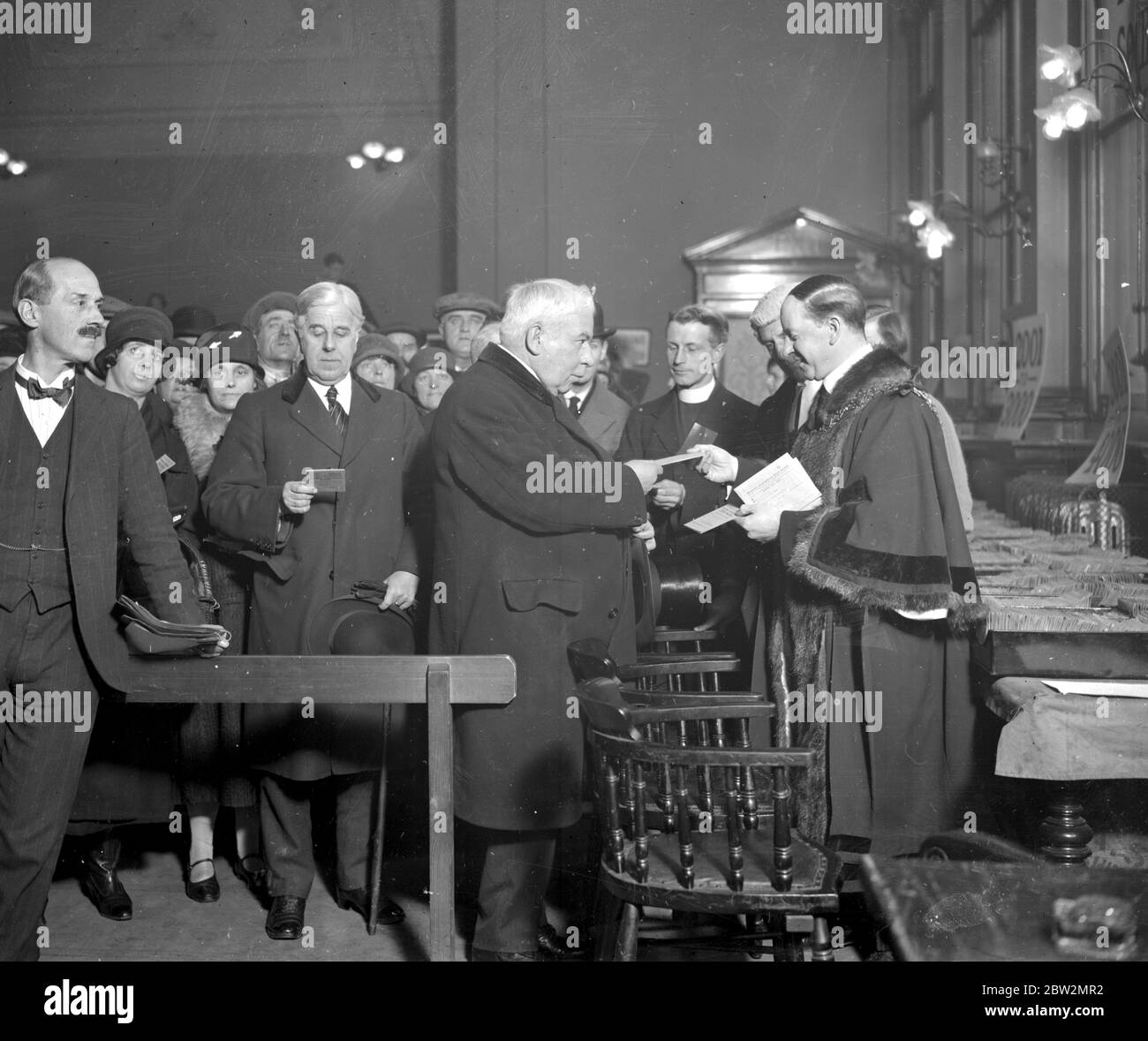Broadway (Hammersmith) annual share-out. Sir William Bull receives his ...