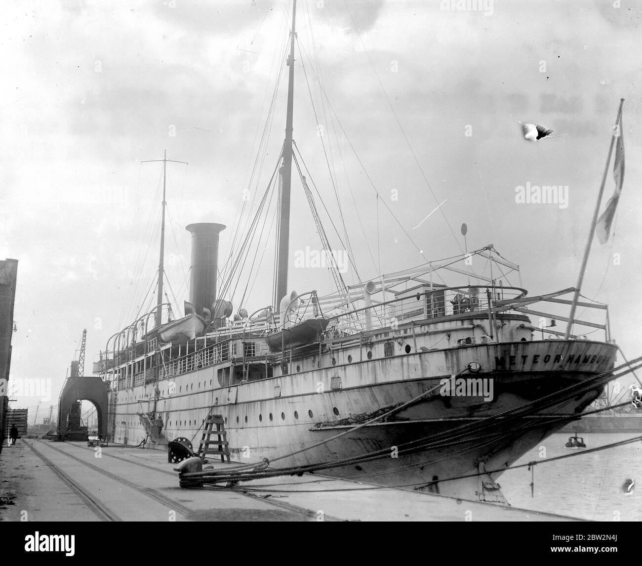 The Kaiser's yacht the Meteor which has been used during the war as a ...