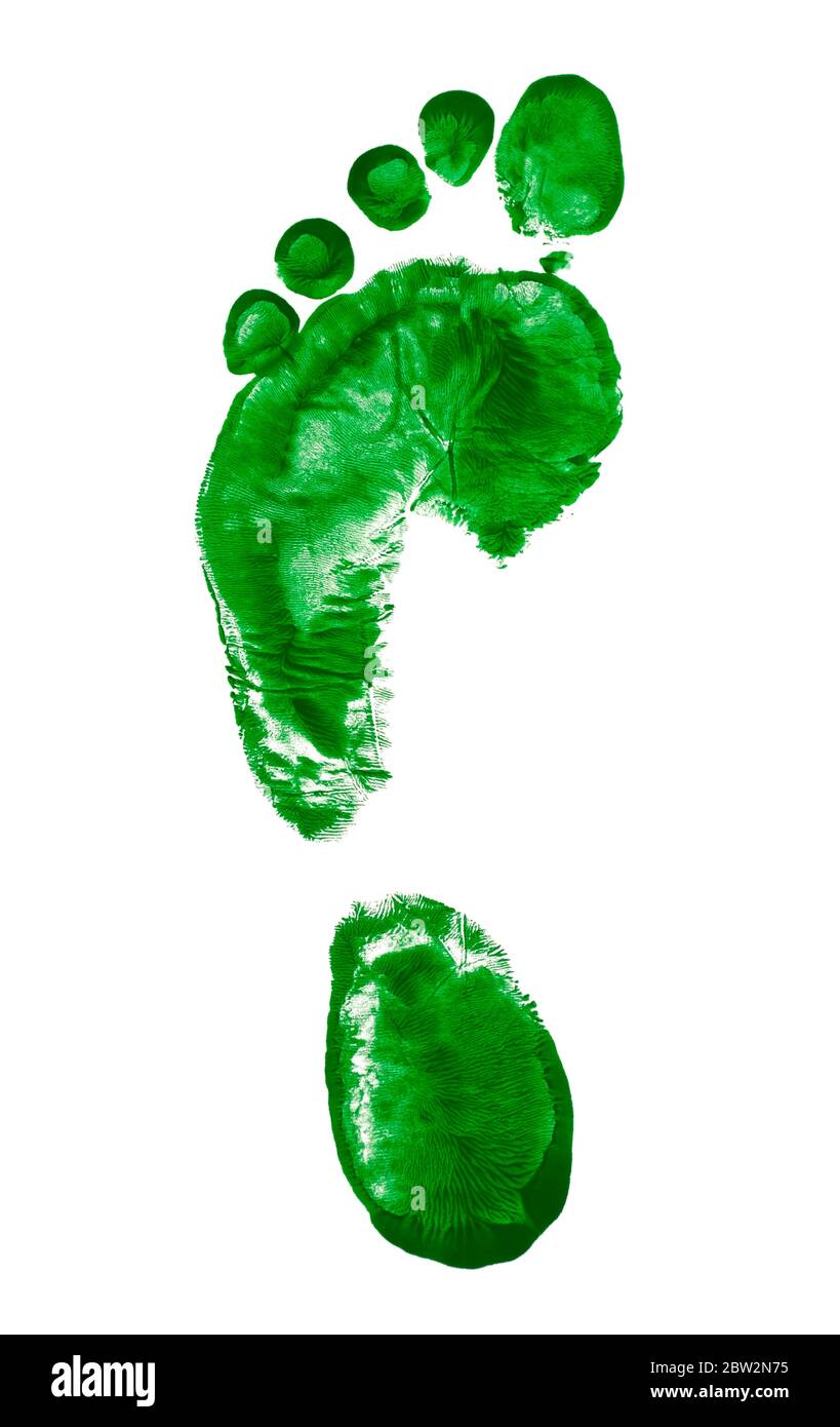 A green footprint Stock Photo - Alamy