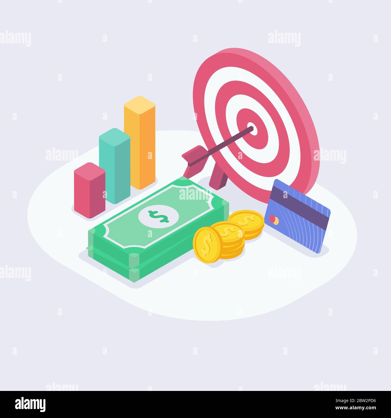 financial target fit for goal achievement challenge sales job profit ...
