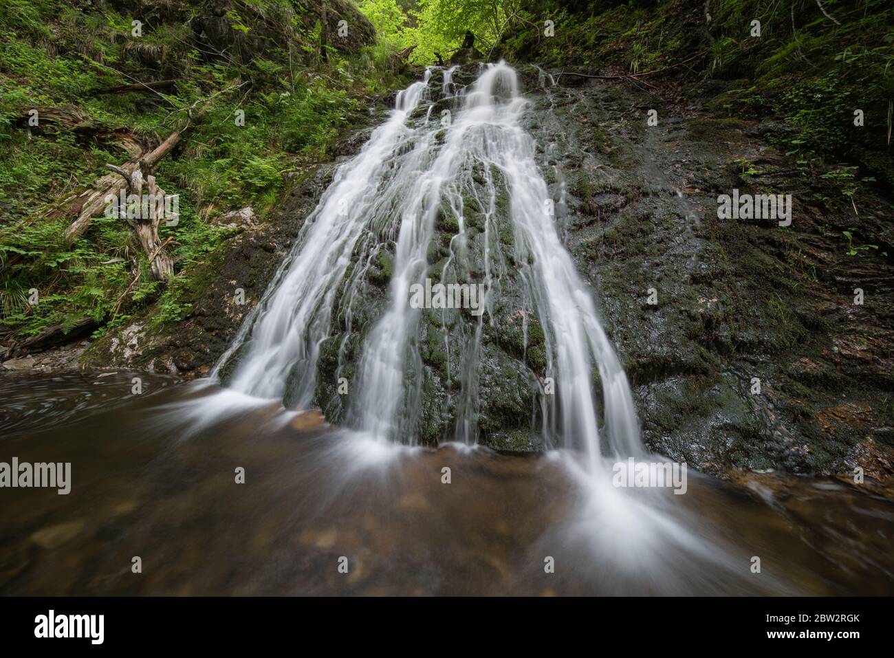 beautiful waterfall in the black forest in southern Germany near ...