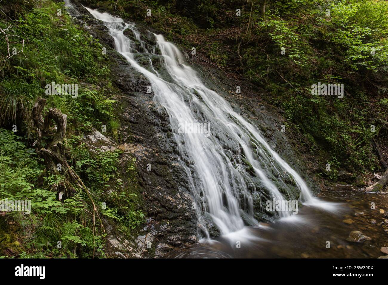 beautiful waterfall in the black forest in southern Germany near ...