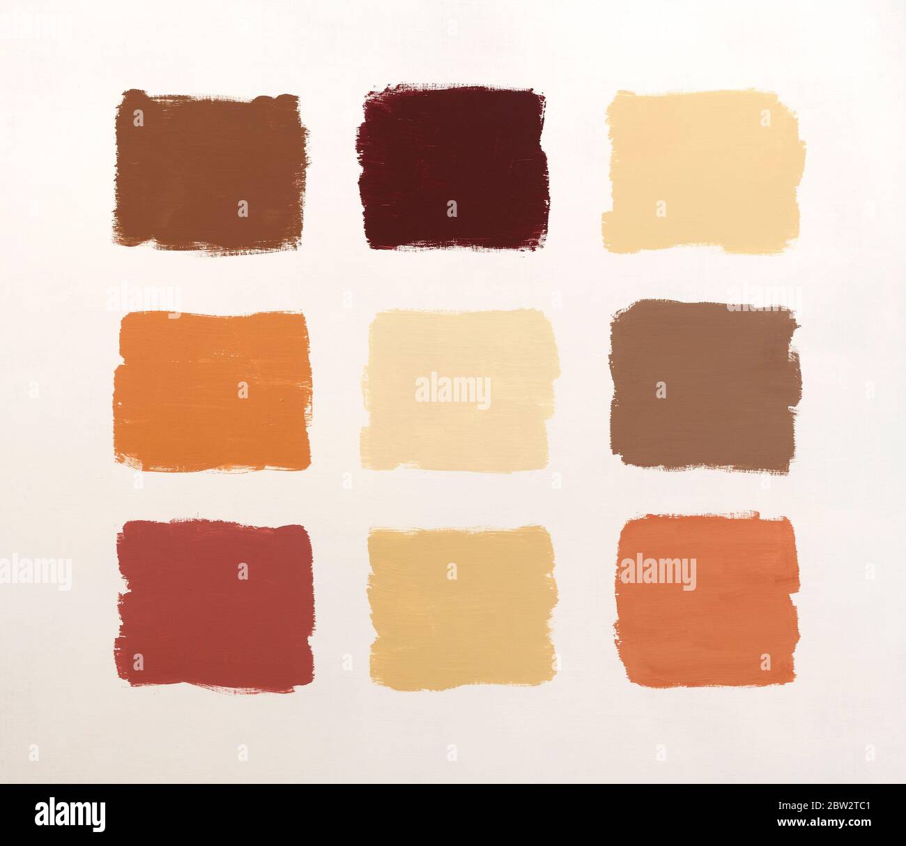 Nine paint swatches Stock Photo - Alamy