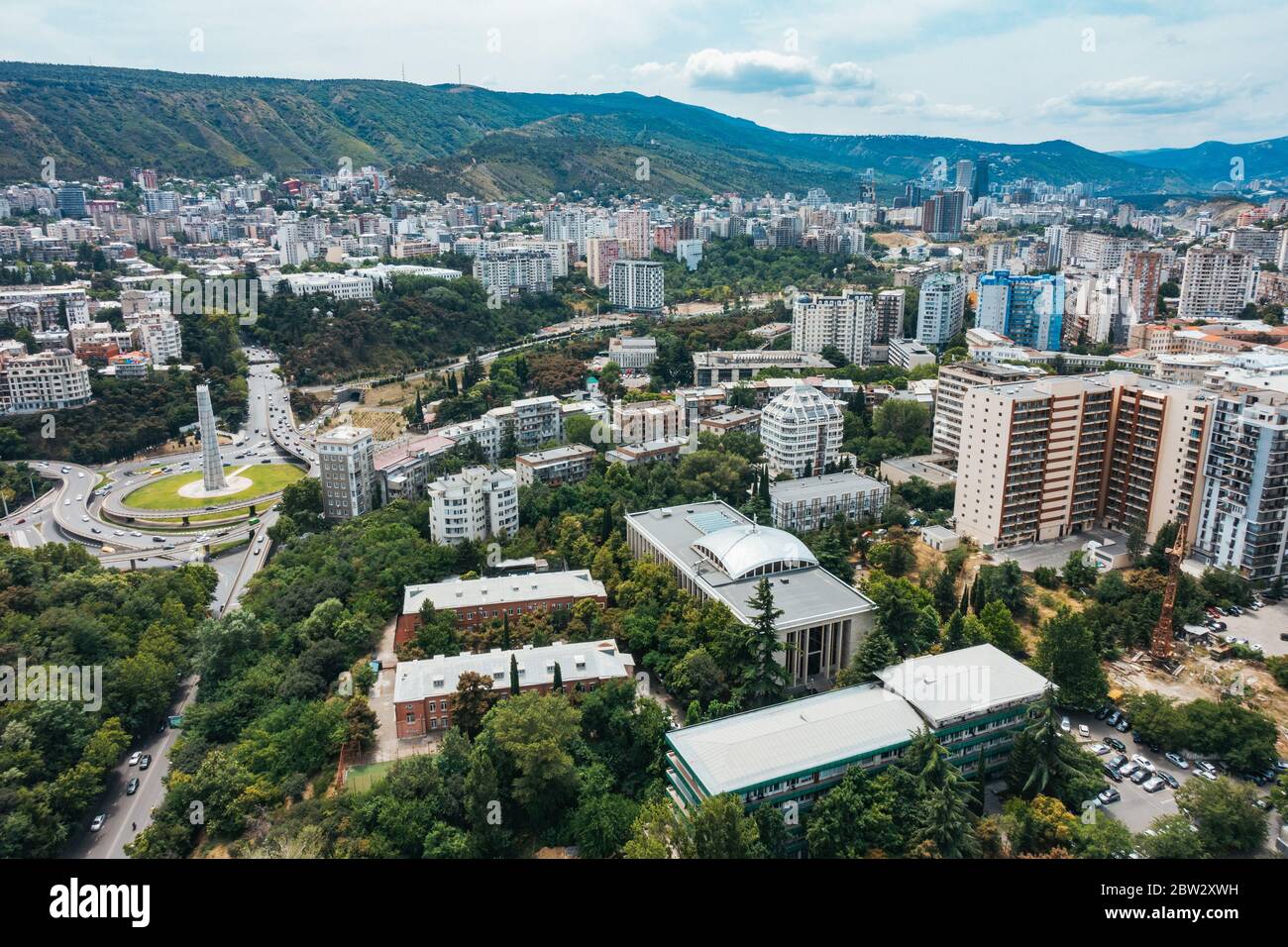 High rise apartment blocks in Tbilisi's inner suburbs Stock Photo - Alamy