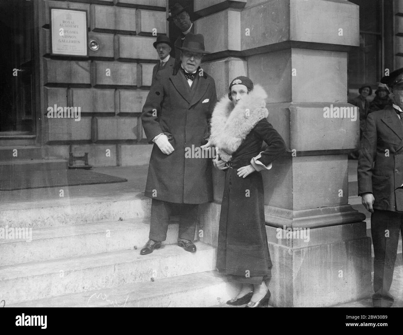 Sir John and Lady Lavery at private view of Royal academy . Sir John ...