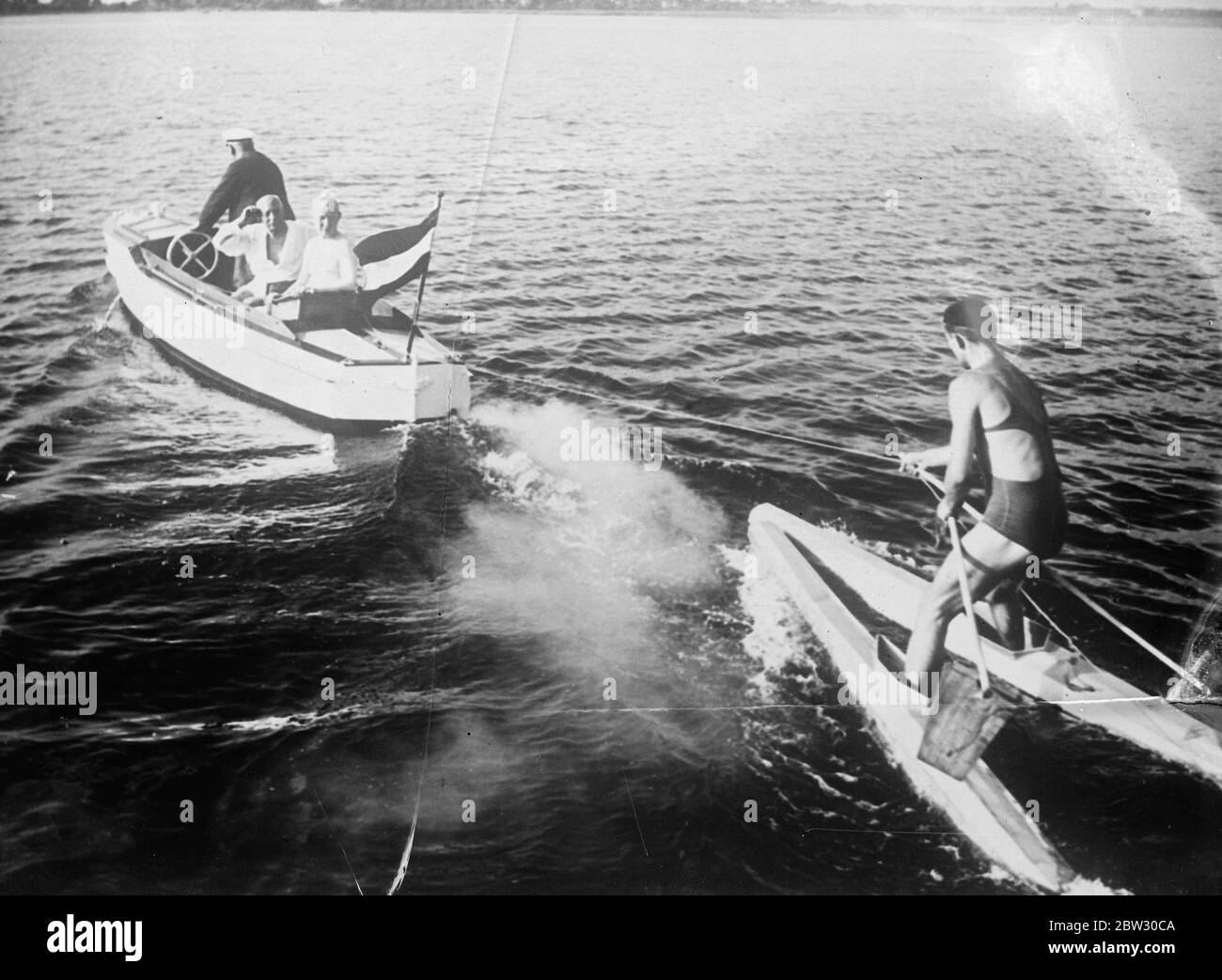 Towed water sport Black and White Stock Photos & Images - Alamy