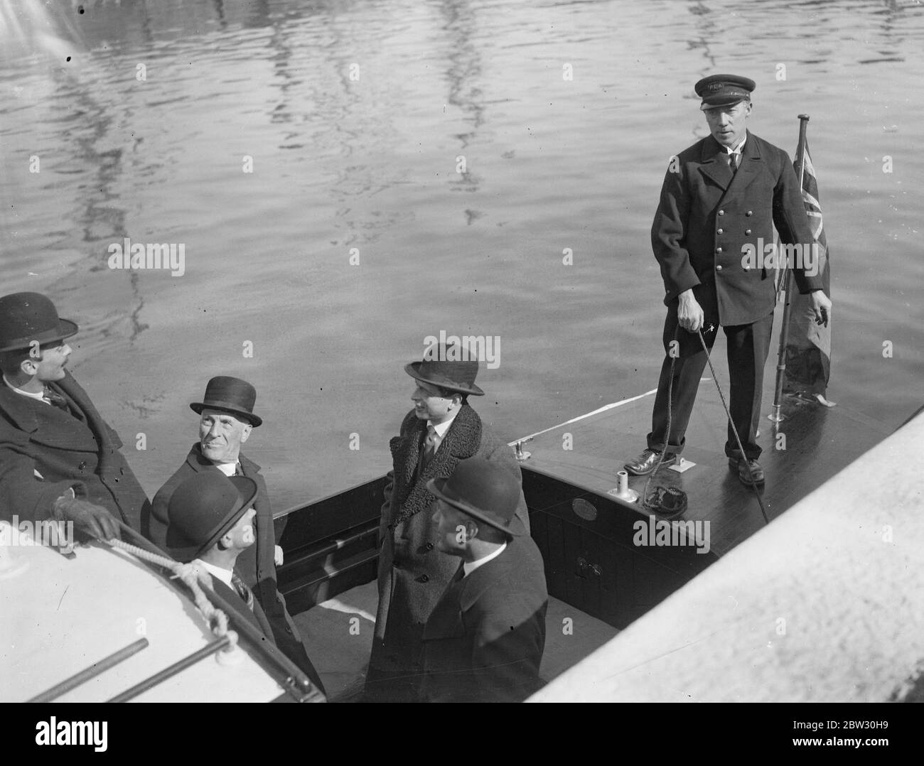 Prince George tours London docks . Prince George made a river trip of ...