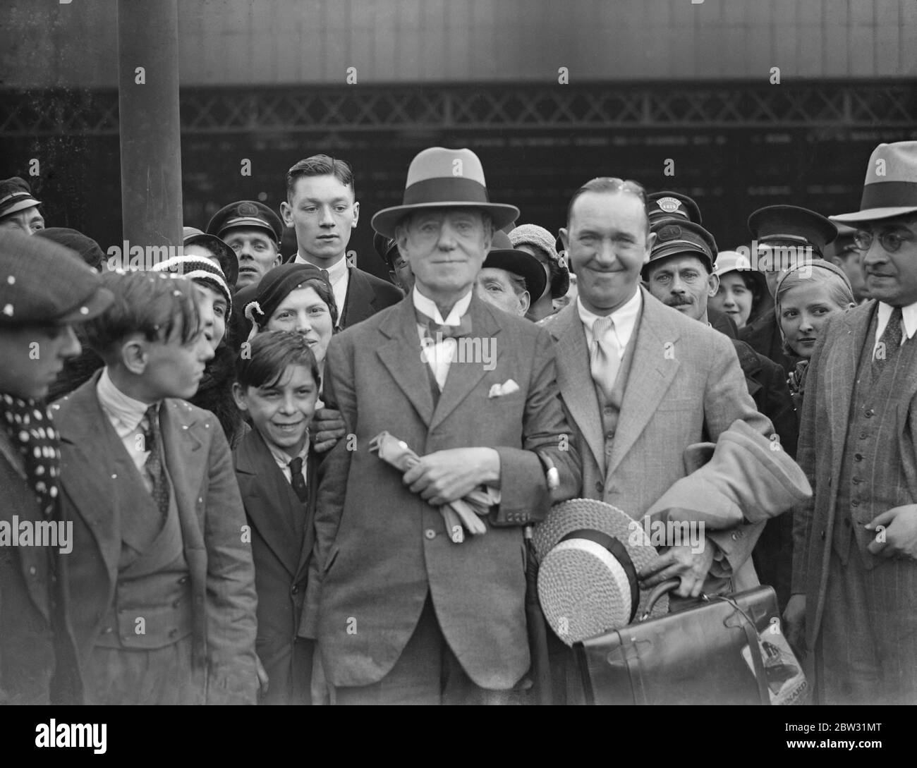 Laurel and Hardy in London . Stan Laurel , whose real name is Jefferson ...