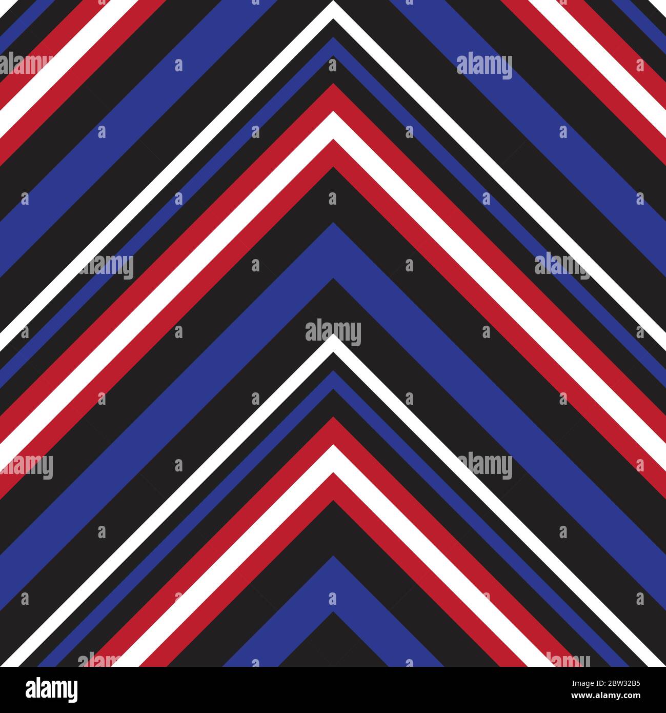 Red and Blue Chevron diagonal striped seamless pattern background ...