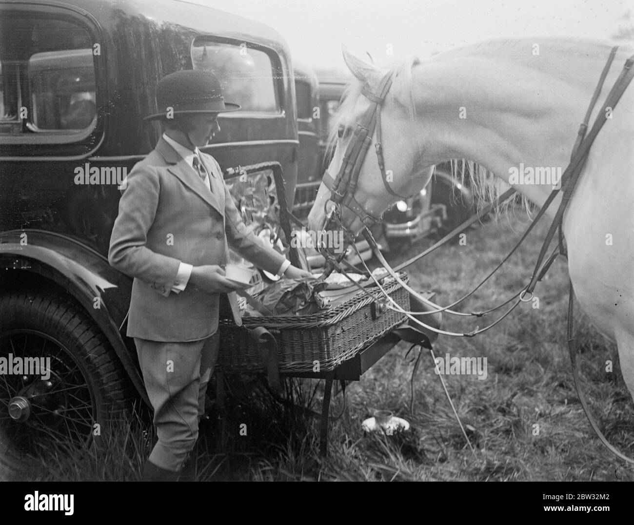 A snack from the picnic basketat equestrian club gymkhana . Miss Anne ...