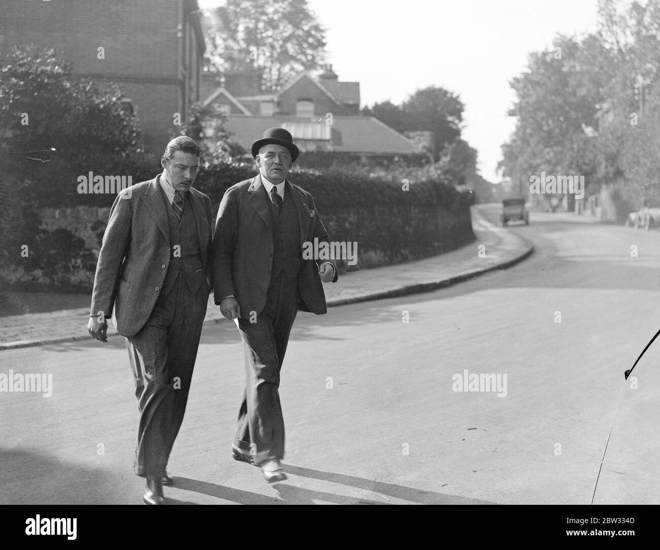 John Mayhew and his father . 1932 Stock Photo - Alamy