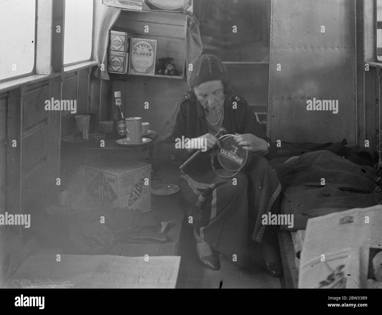 Mrs Victor Bruce breaks British Air Endurance Record . The Saro A.21 ...