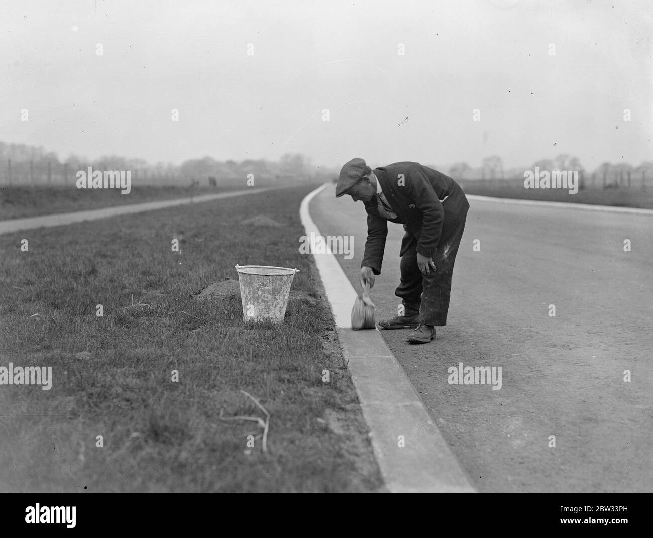 The long white line , new traffic safeguard on Kingston by pass ...
