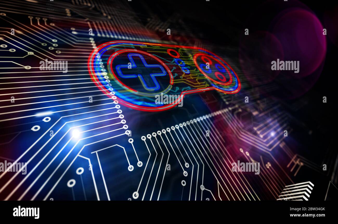 Gaming, fun, esport, cyber game, digital sport and entertainment ...