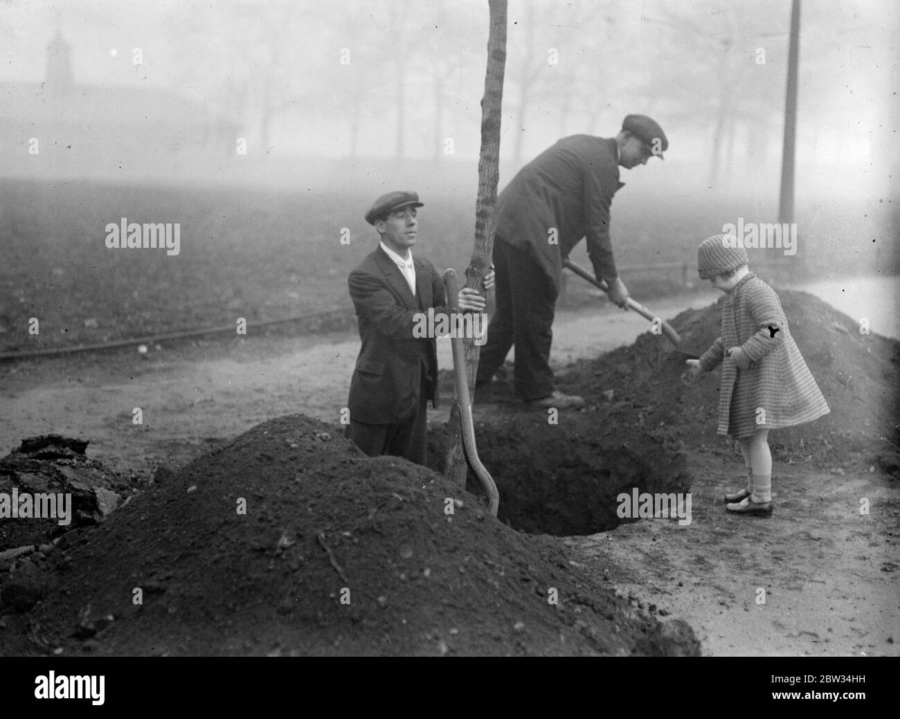 Grand daughter of Earl plants a tree in Hyde Park . Little Katherine ...