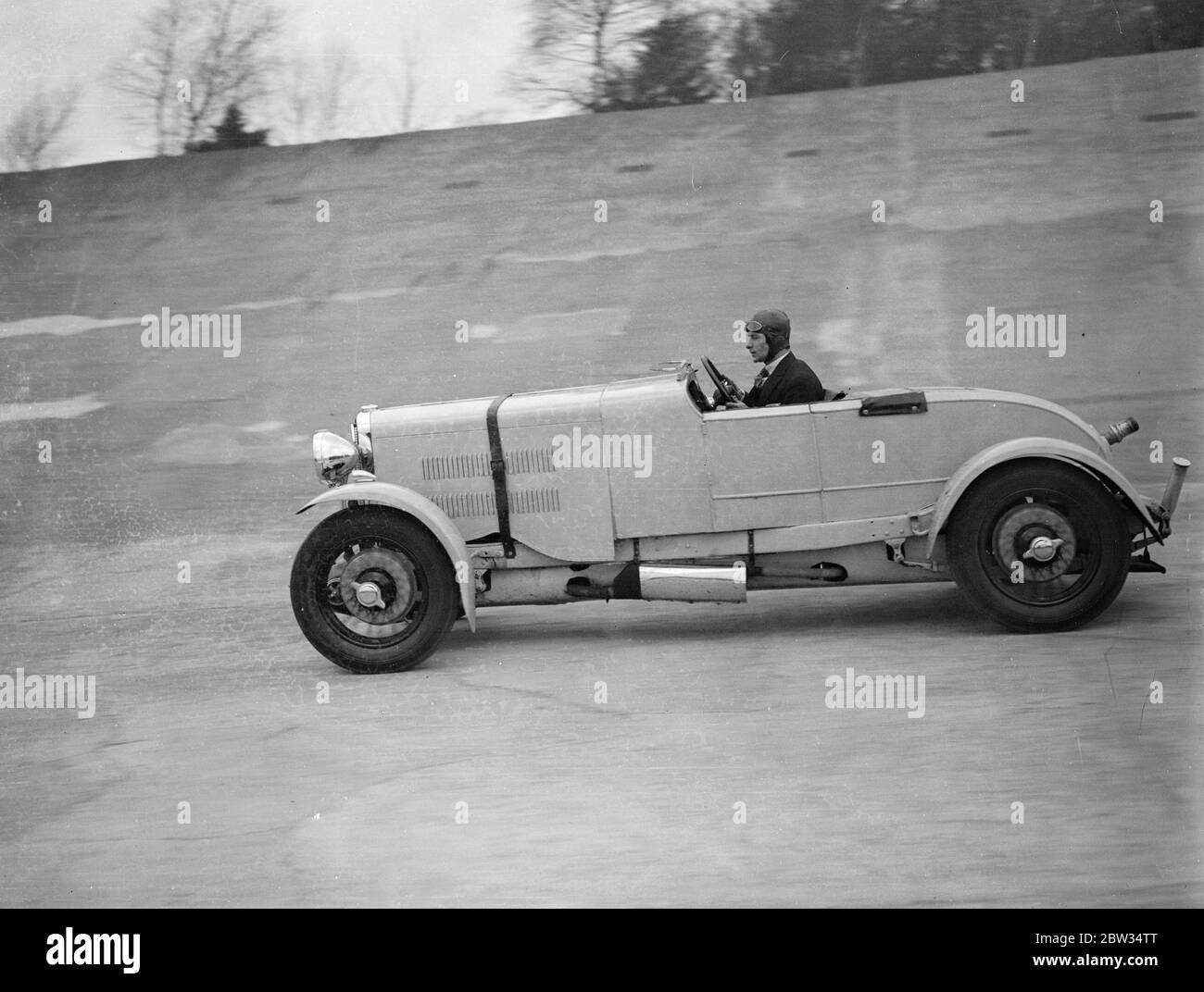 New racing car seen for the first time at Brooklands . A new racing car ...