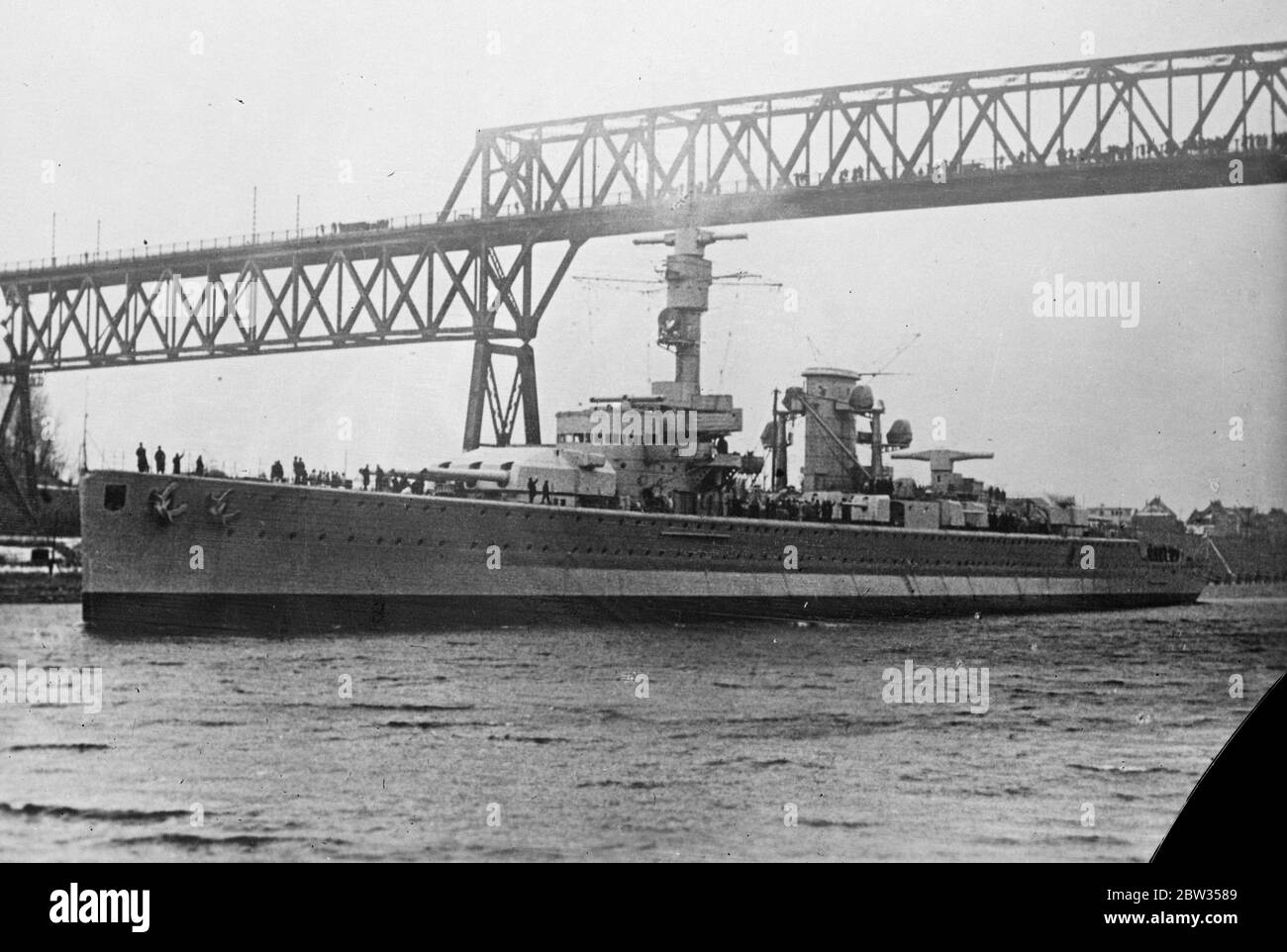 Germany 's new pocket battleship undergoes trials . The new German Pocket Battleship Deutschland ...