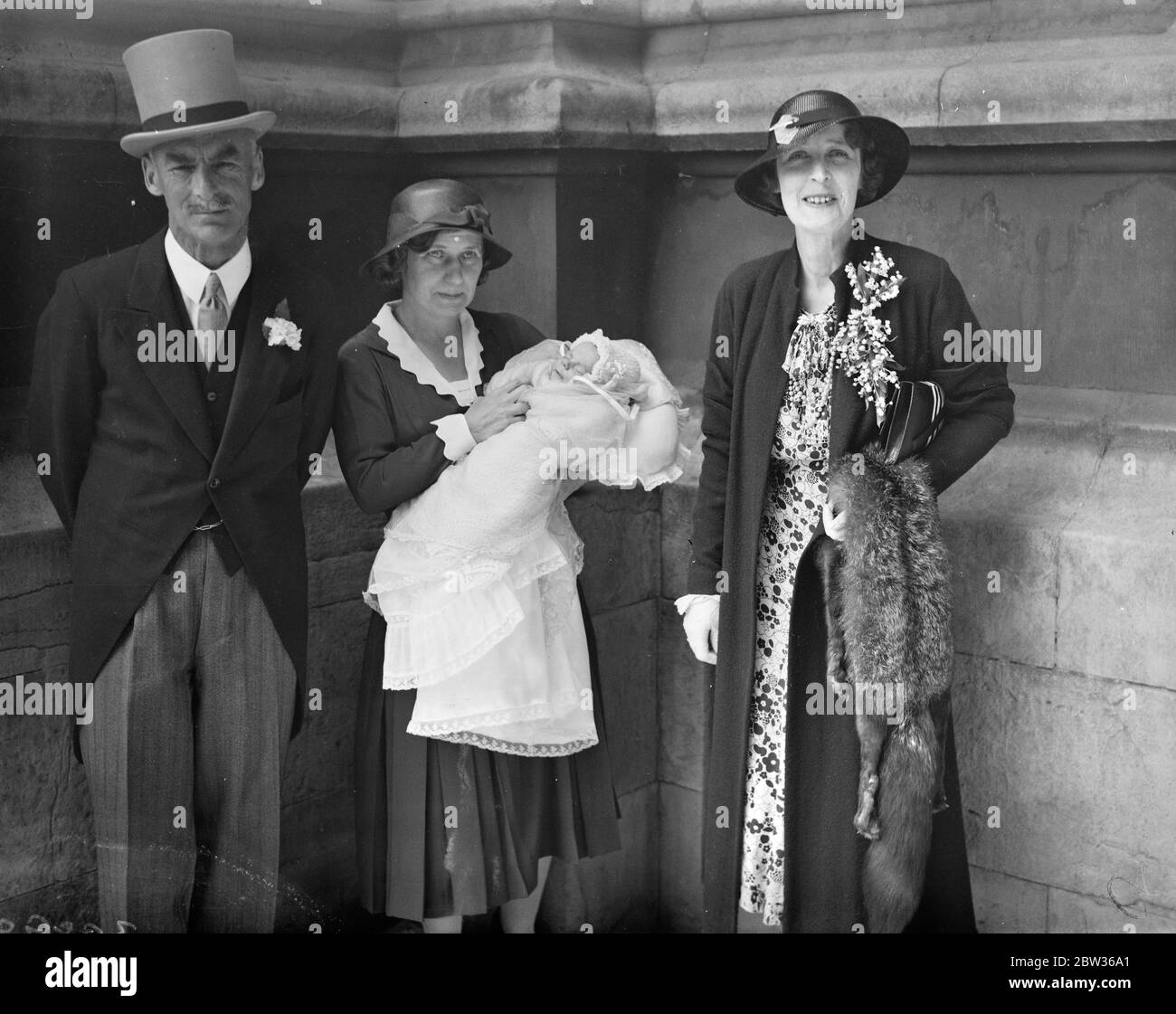 Lord and Lady Esme Gordon Lennox at christening . 12 June 1933 Stock ...