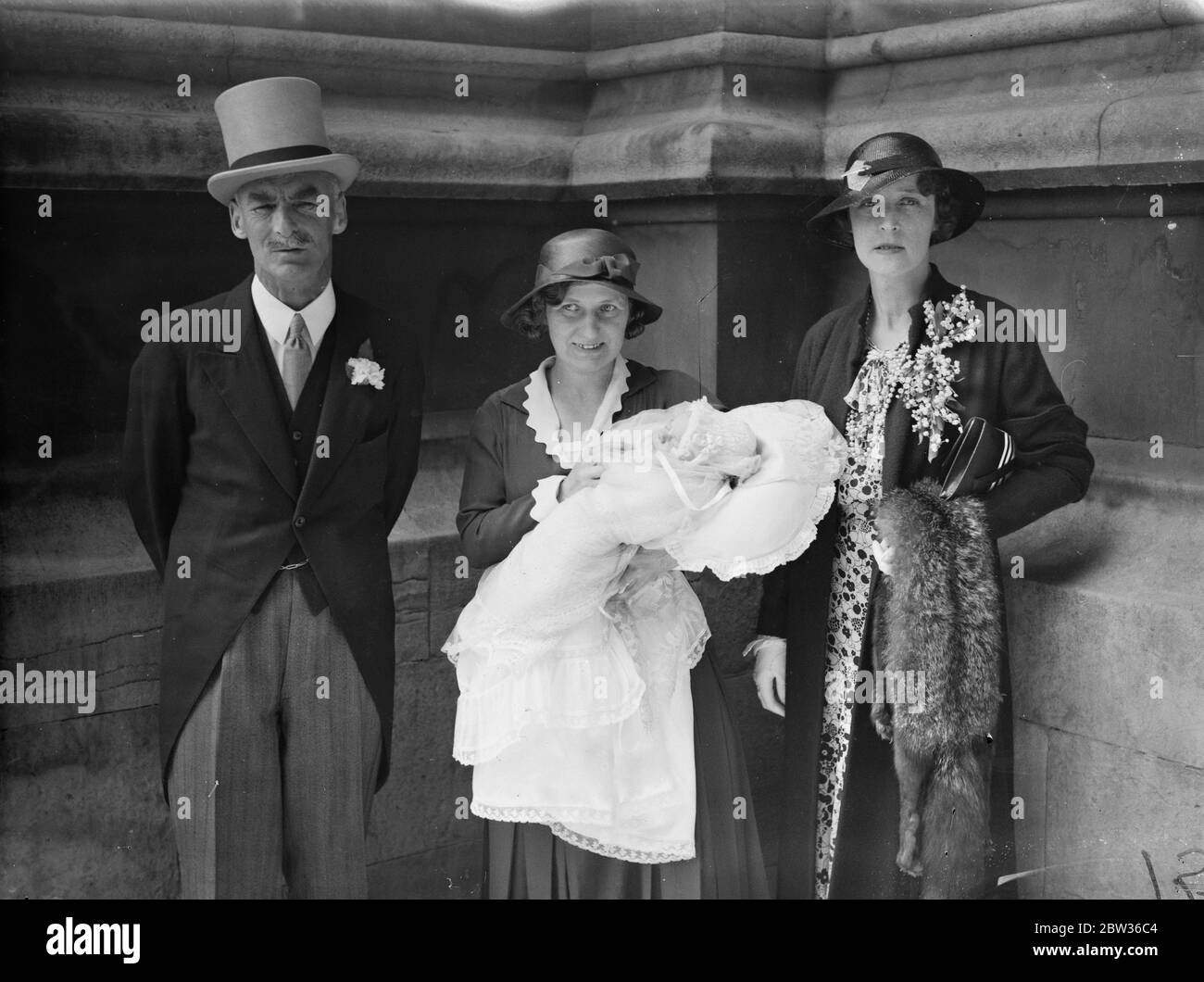 Lord and Lady Esme Gordon Lennox at christening . 12 June 1933 Stock ...