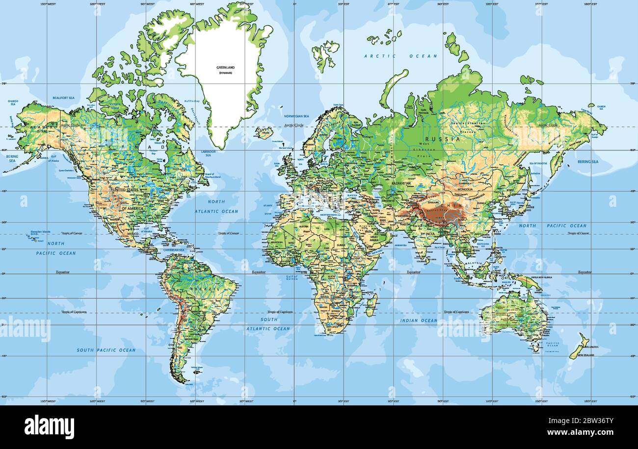 Mercator Projection Map