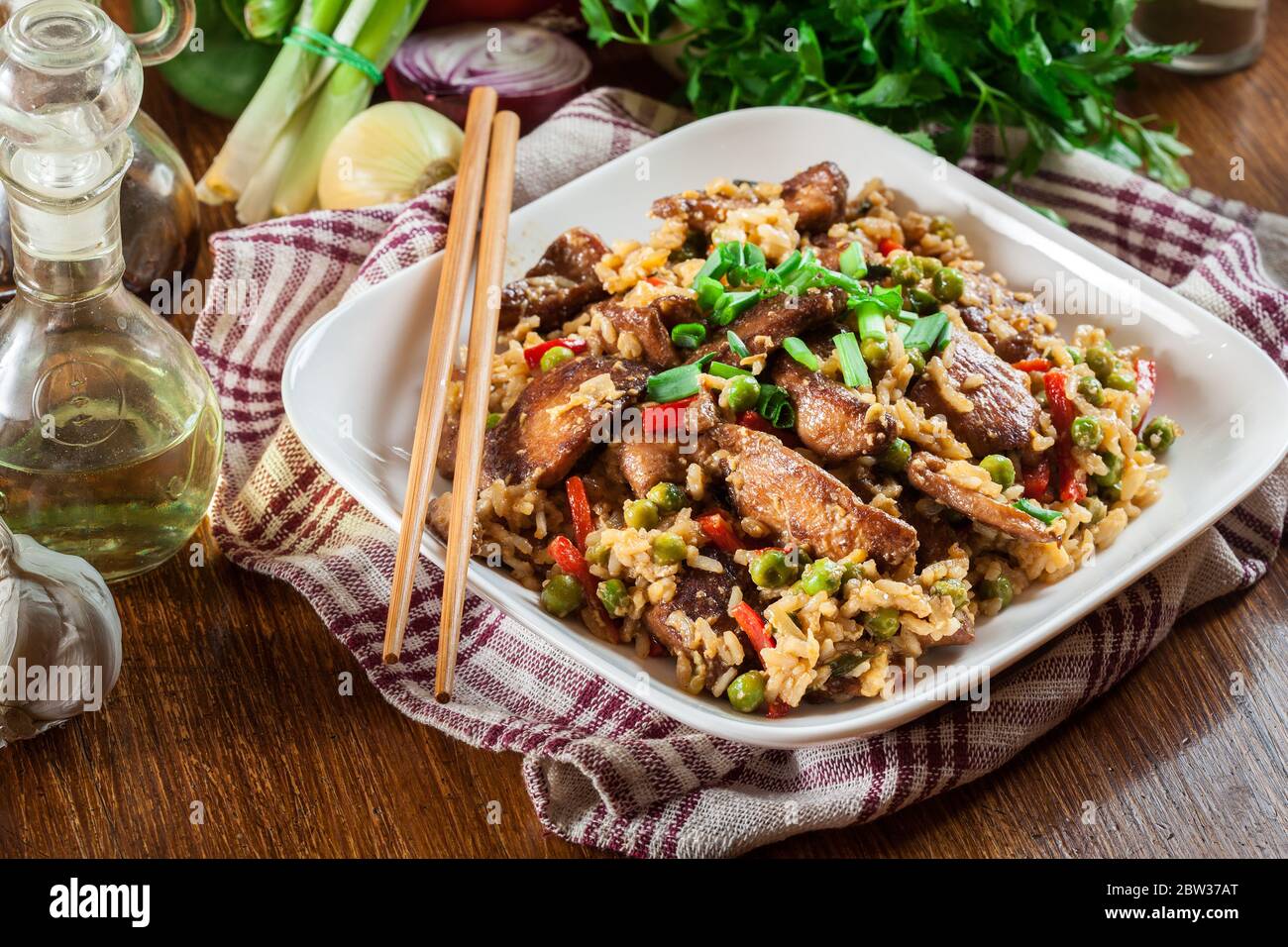 Asian stir fry rice hi-res stock photography and images - Alamy
