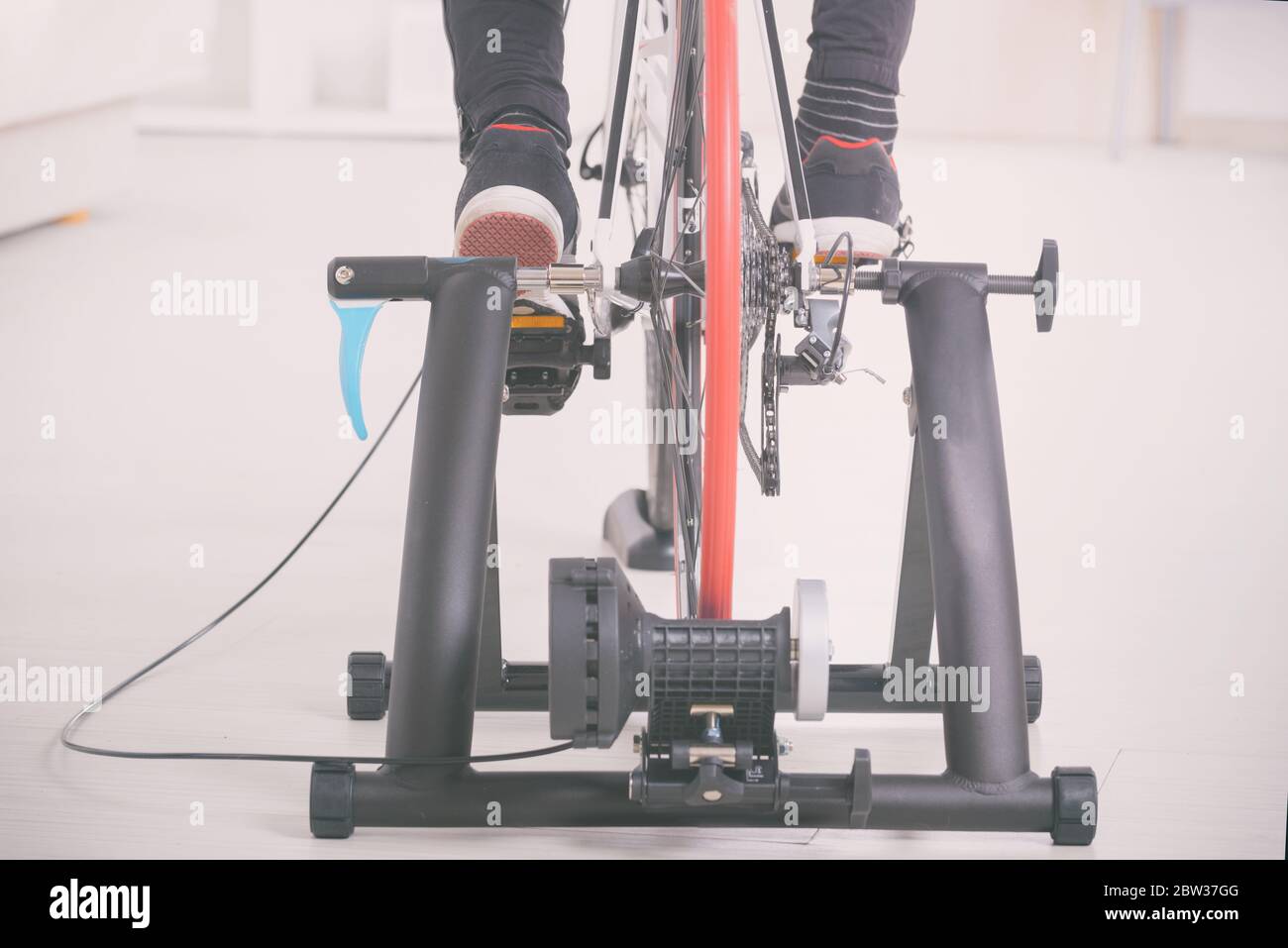 Exercise bike home man hi-res stock photography and images - Alamy