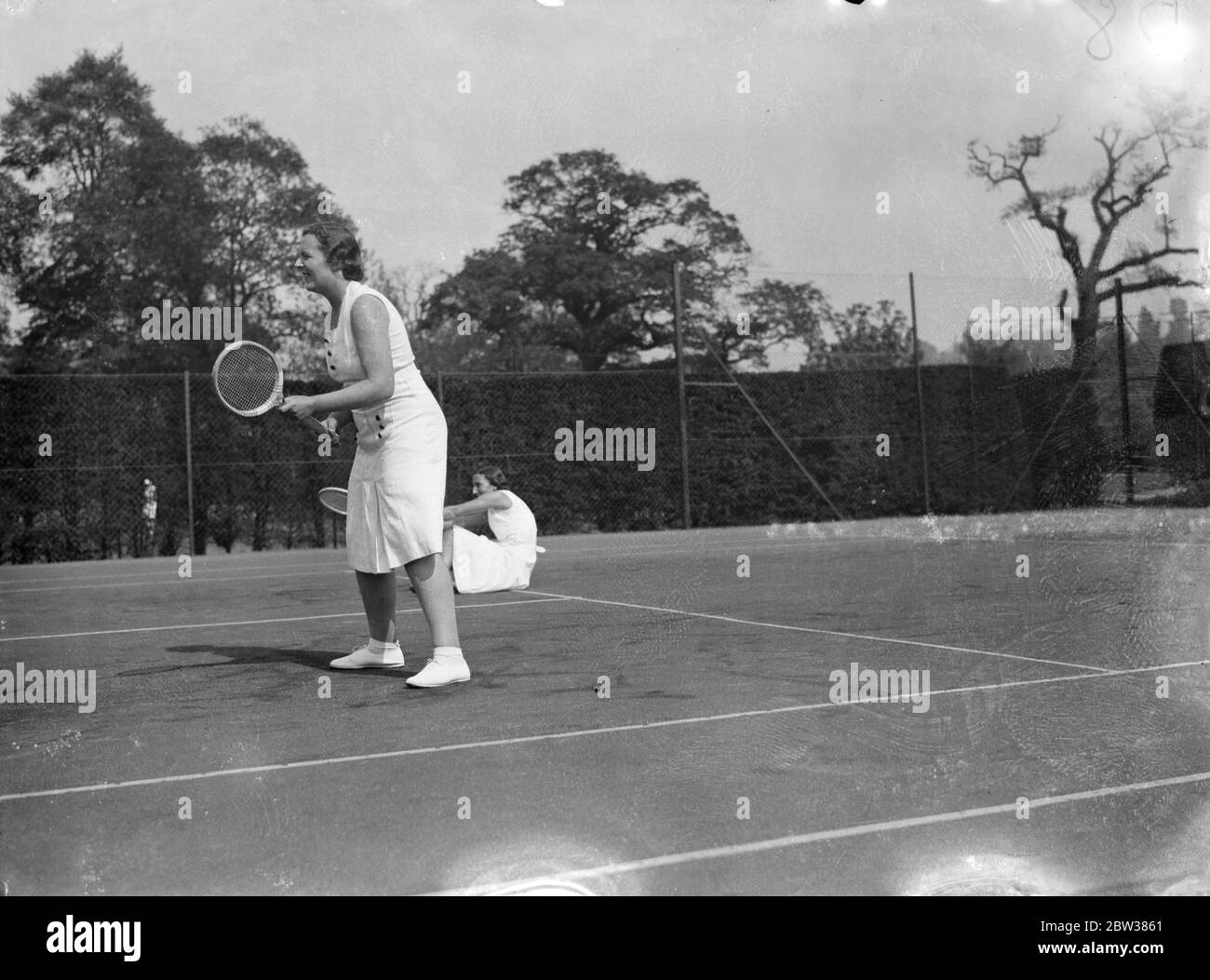 Wightman Cup trial matches at Wimbledon . Britain ' s leading women ...