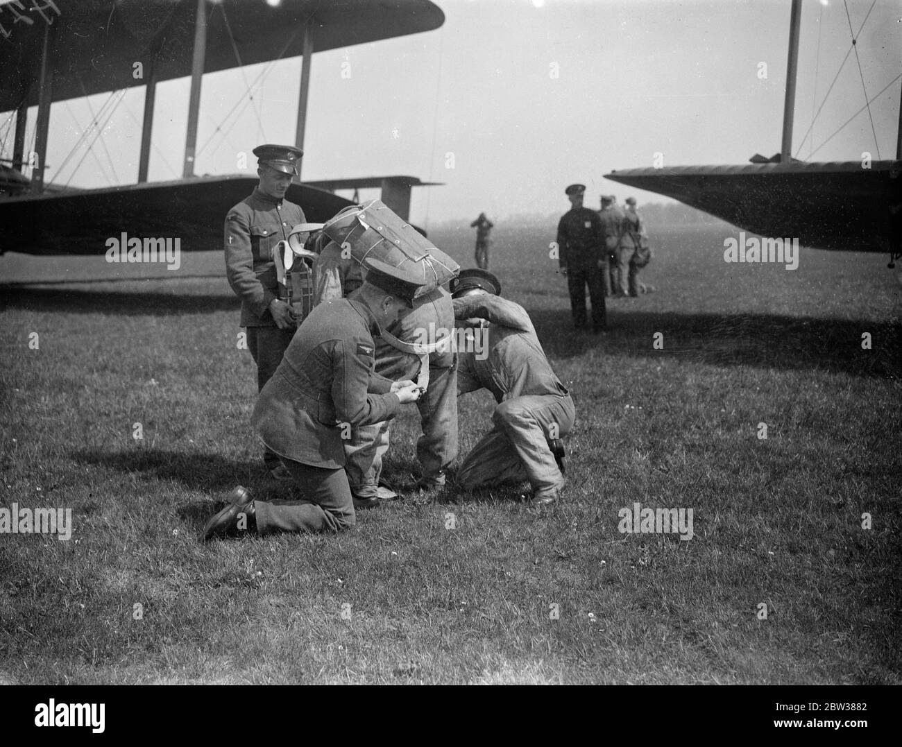 RAF parachute test section at work . A demonstration was given at the ...