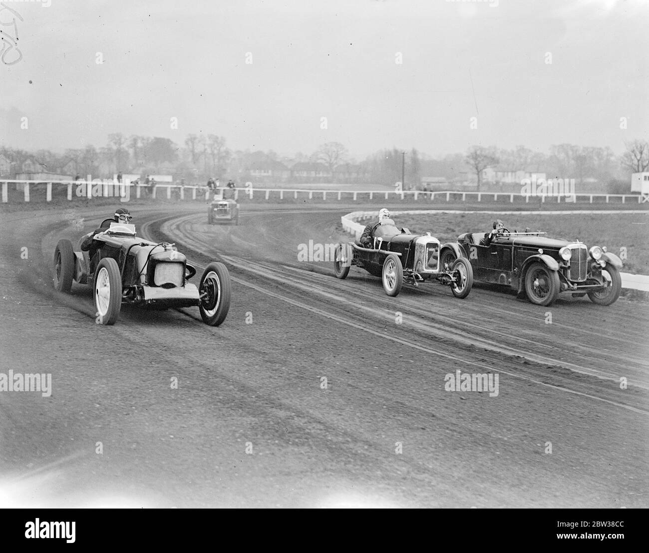 Practicing for new high speed motor track racing at Greenford . A new ...