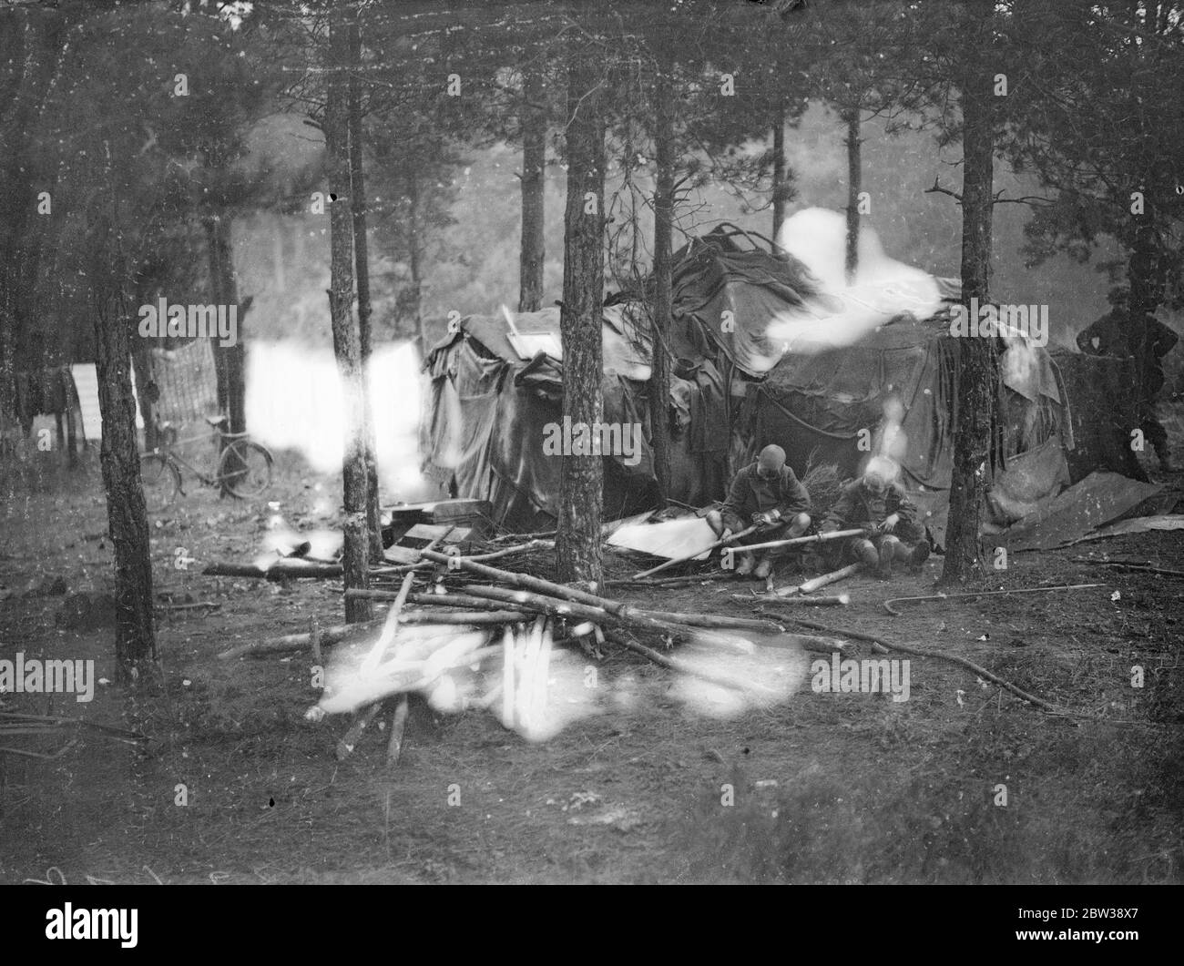 Gypsy encampment Black and White Stock Photos & Images - Alamy
