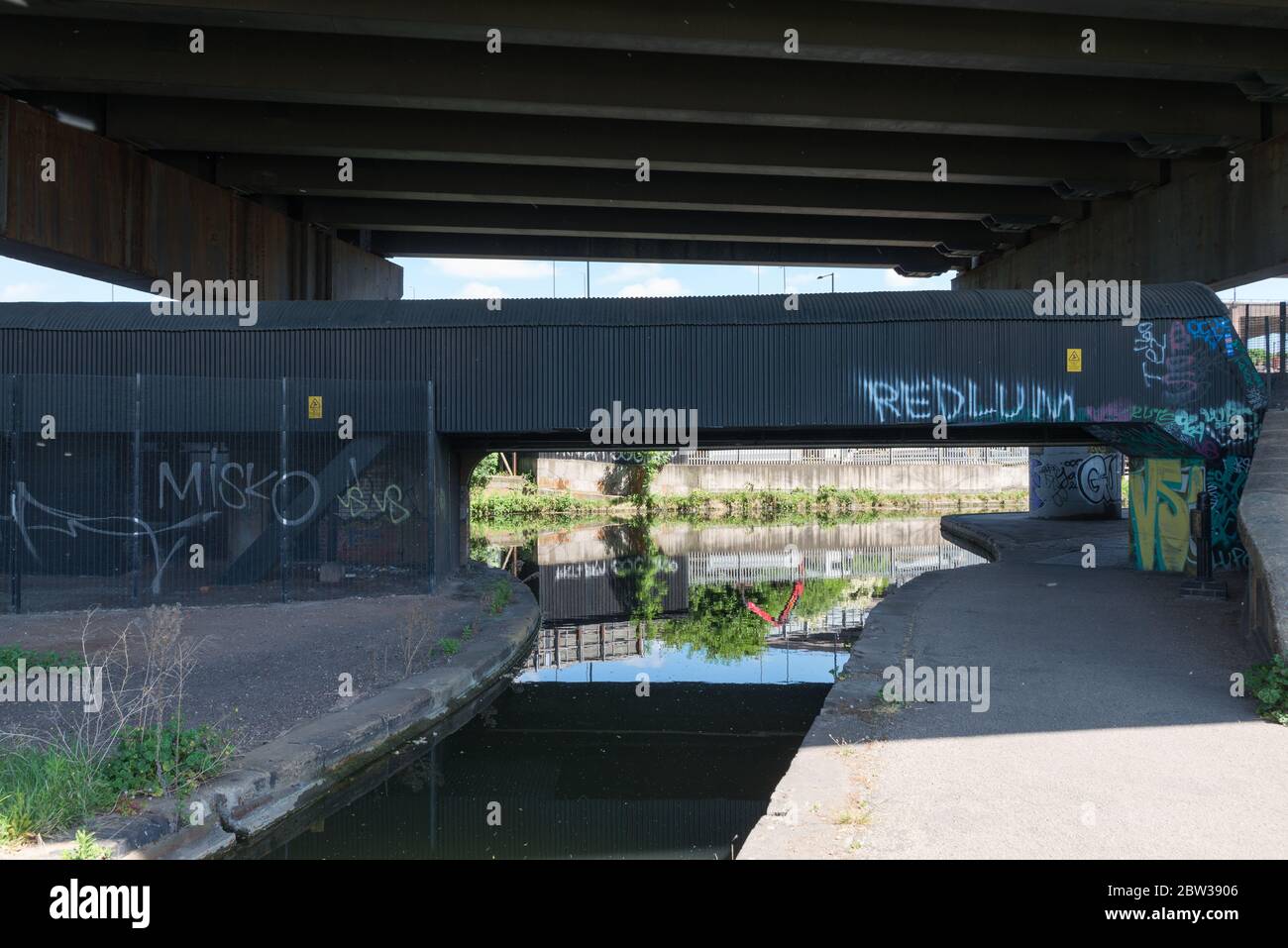 Underside of m6 motorway in Nechells, Birmingham close to the Gravelly ...