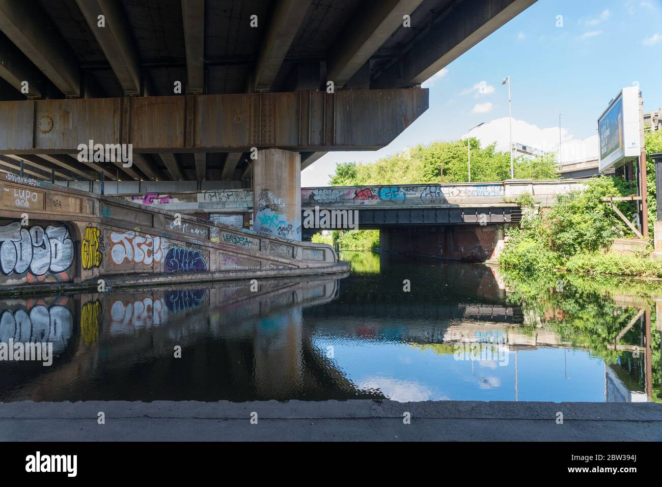 Underside of m6 motorway in Nechells, Birmingham close to the Gravelly ...