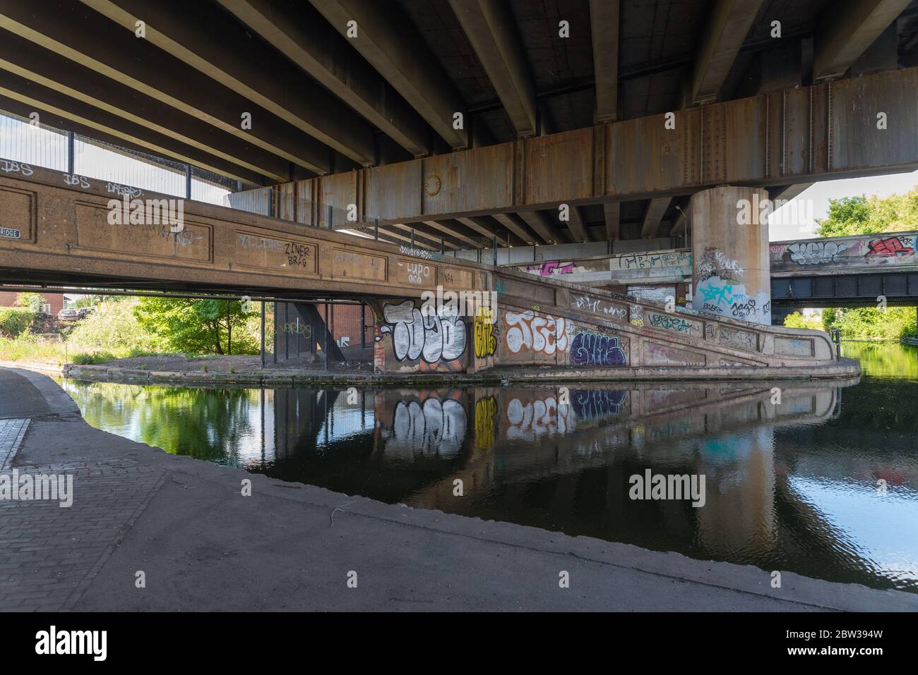 Underside of m6 motorway in Nechells, Birmingham close to the Gravelly ...