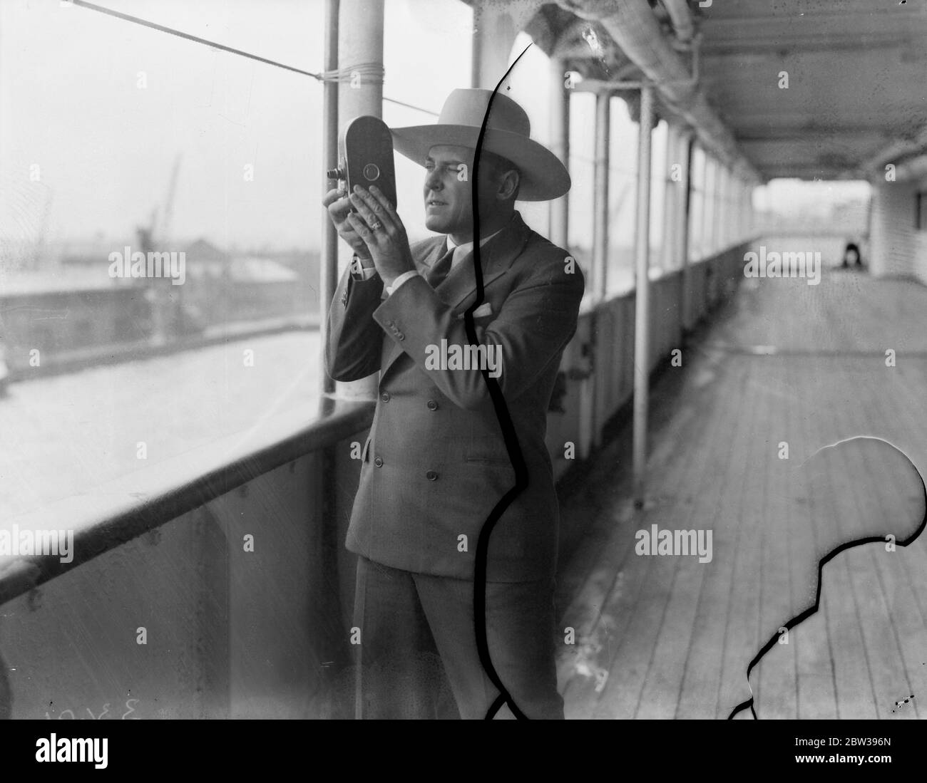 Ken Maynard , American actor , leaving on the SS Olympia . 18 May 1934 ...