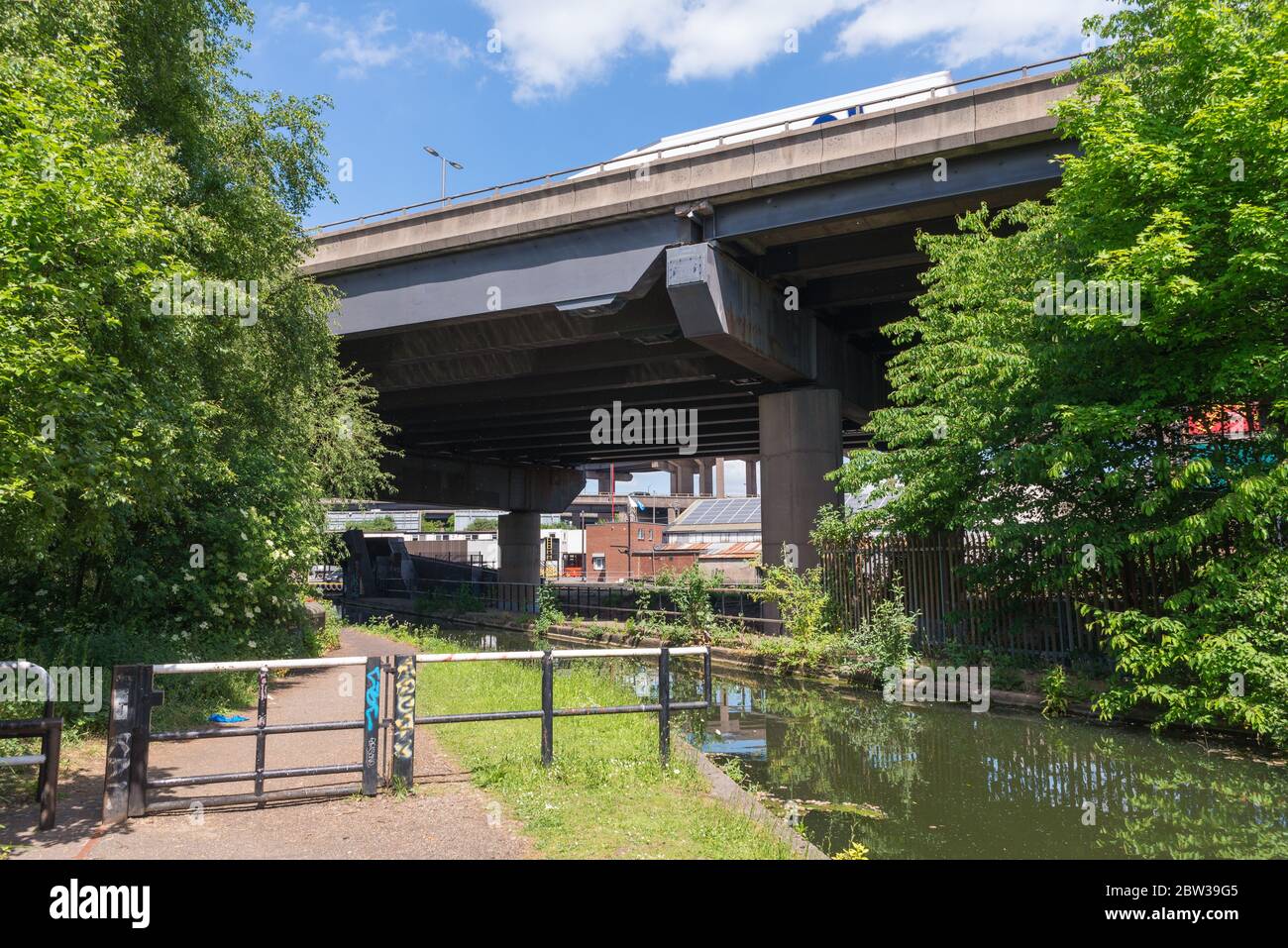 Underside of m6 motorway in Nechells, Birmingham close to the Gravelly ...