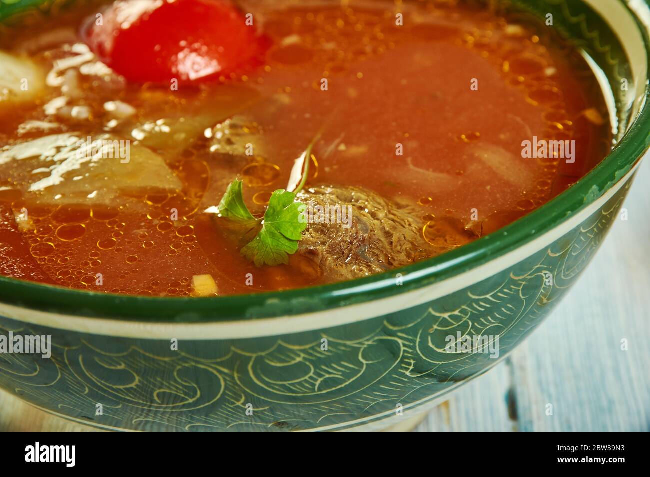 Chourba Hamra F'daouech ,red chorba with vermicelli, Algerian cuisine ...