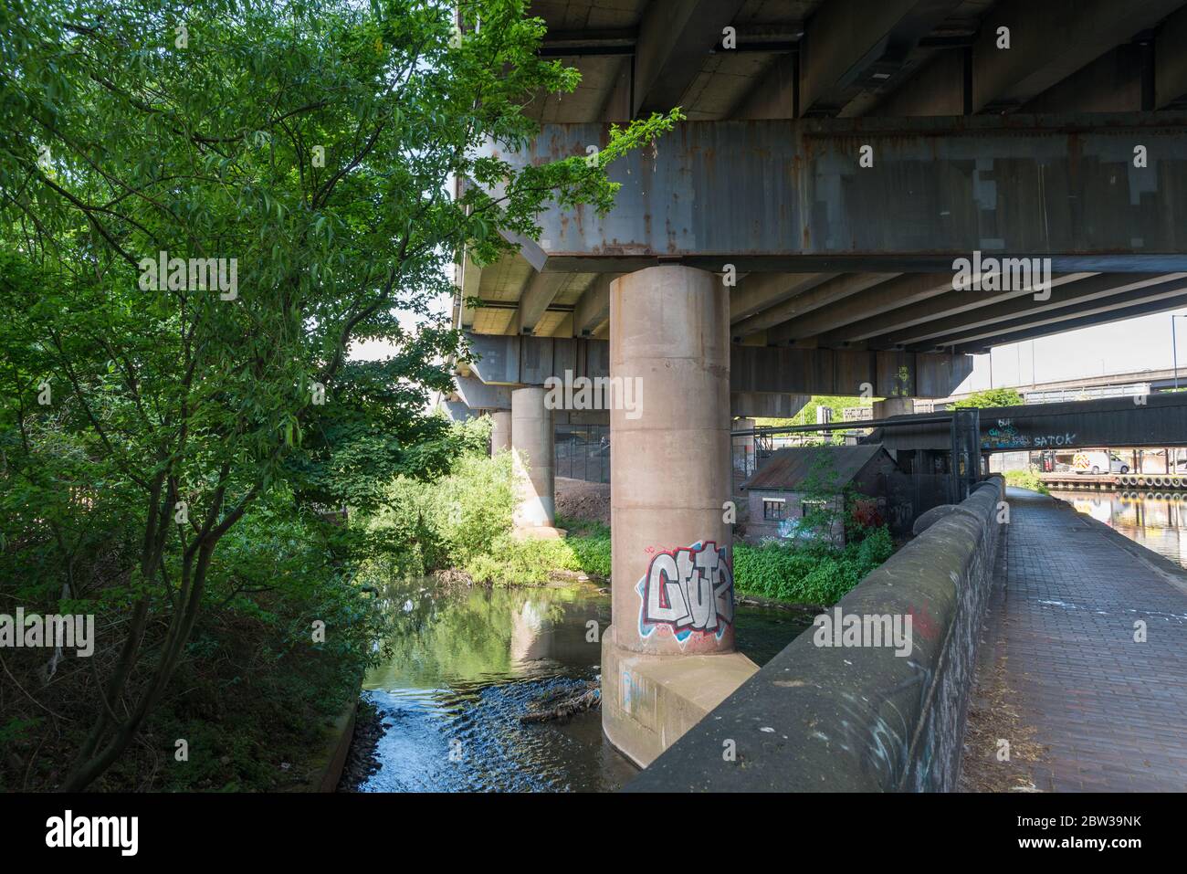 Underside of m6 motorway in Nechells, Birmingham close to the Gravelly ...