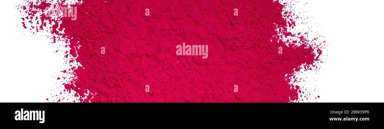 Abstract background of red dry powder paint. Copy space in a center ...