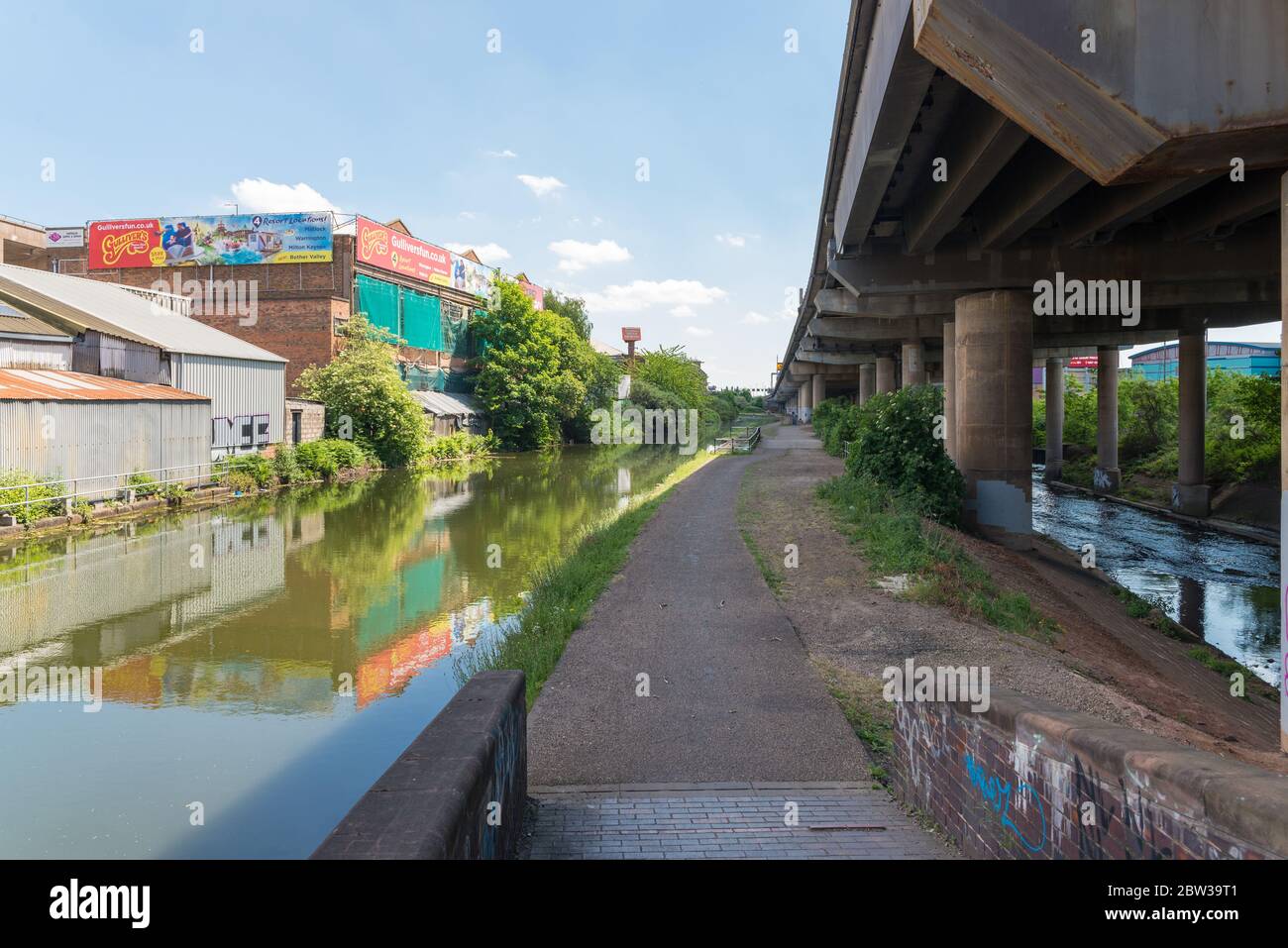 Underside of m6 motorway in Nechells, Birmingham close to the Gravelly ...