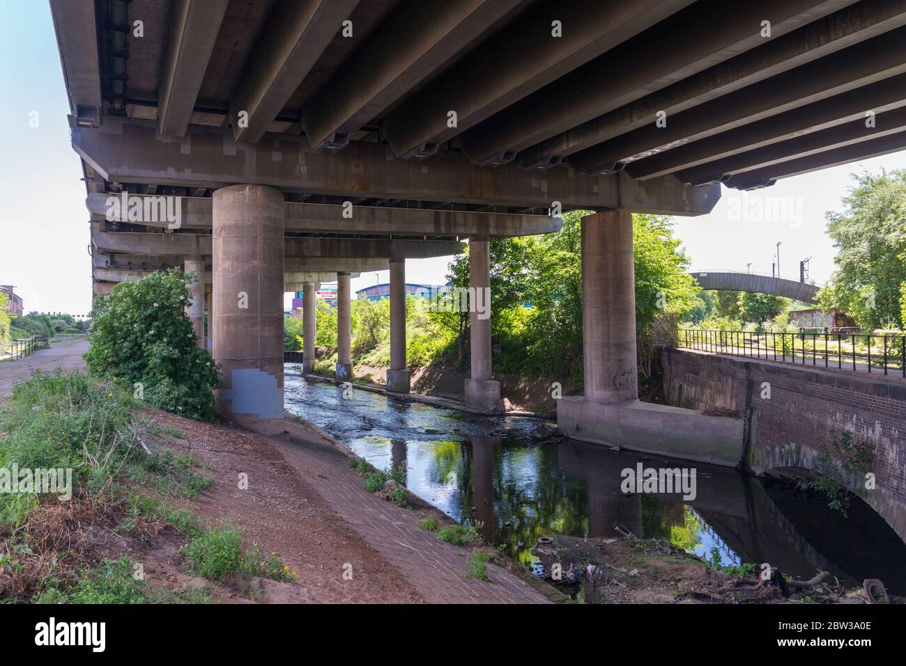Underside of m6 motorway in Nechells, Birmingham close to the Gravelly ...