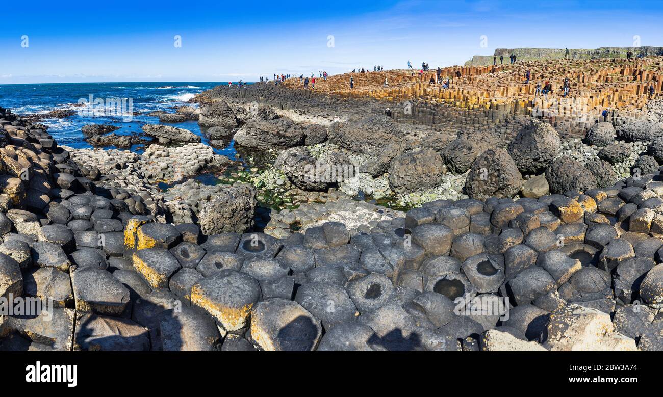 The natural landscape of Giant's Causeway in Northern Ireland Stock ...