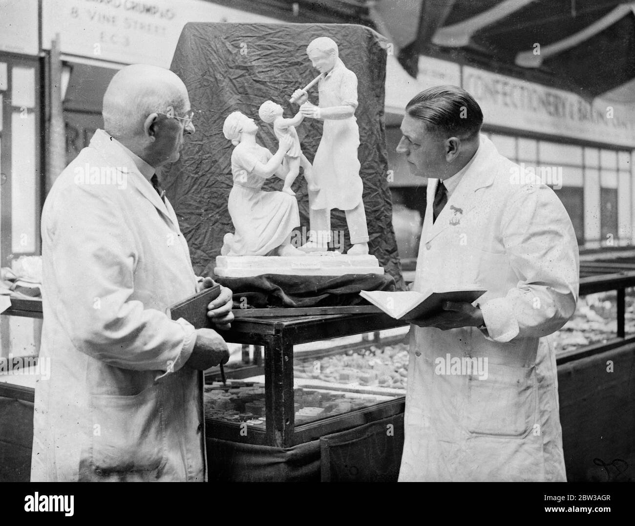 Preparations for the Bakers exhibition in Islington . Preparations for ...